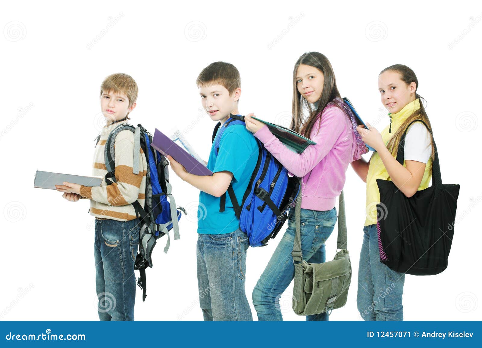 One after another stock image. Image of isolated, children - 12457071