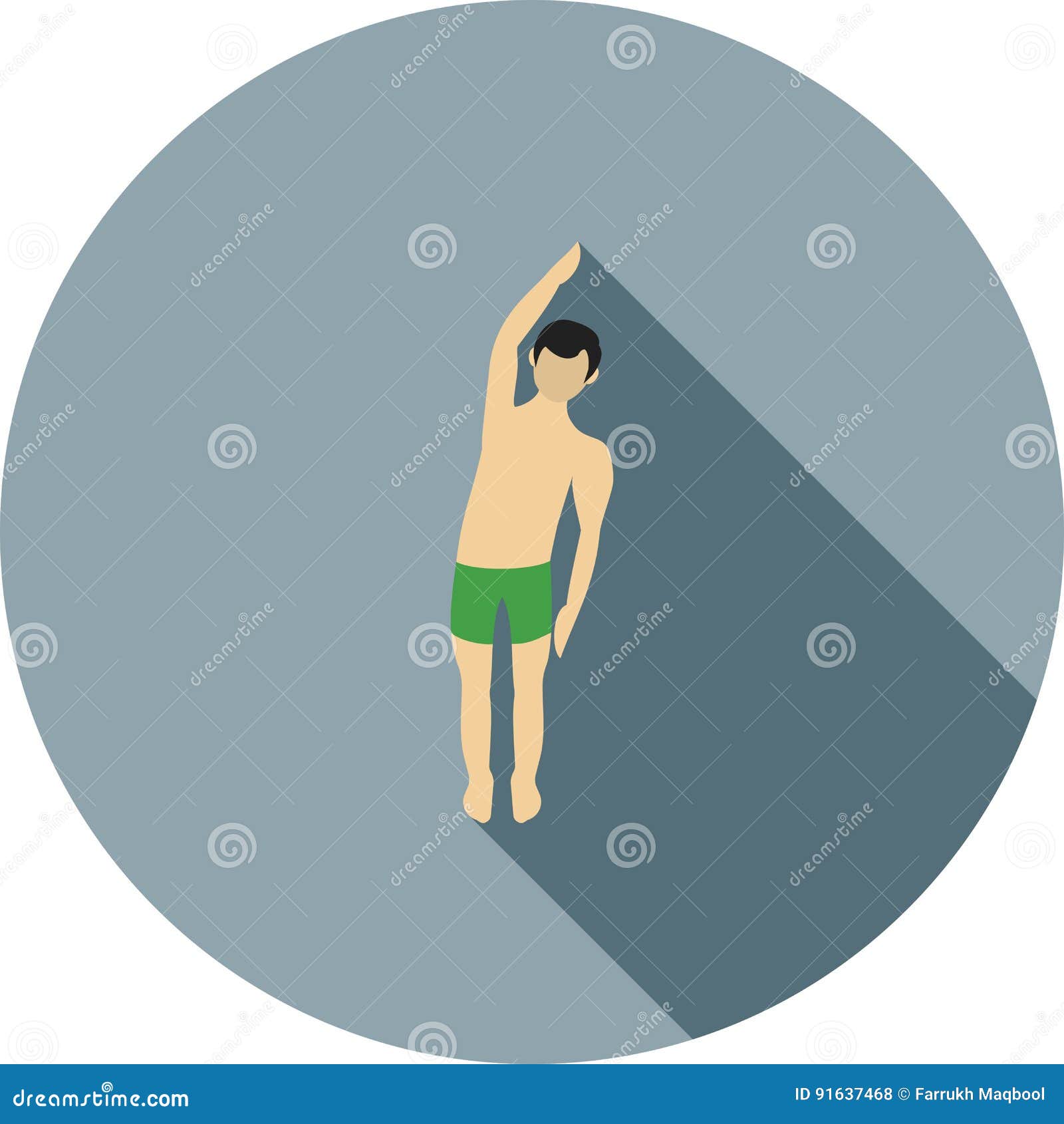 One Arm Bend Left stock vector. Illustration of concept - 91637468