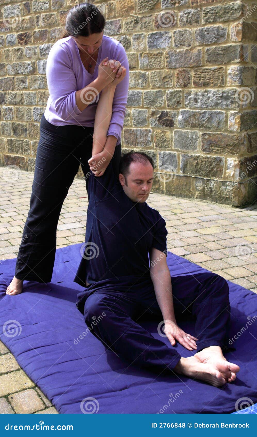 One arm stretch stock photo. Image of internal, massage - 2766848