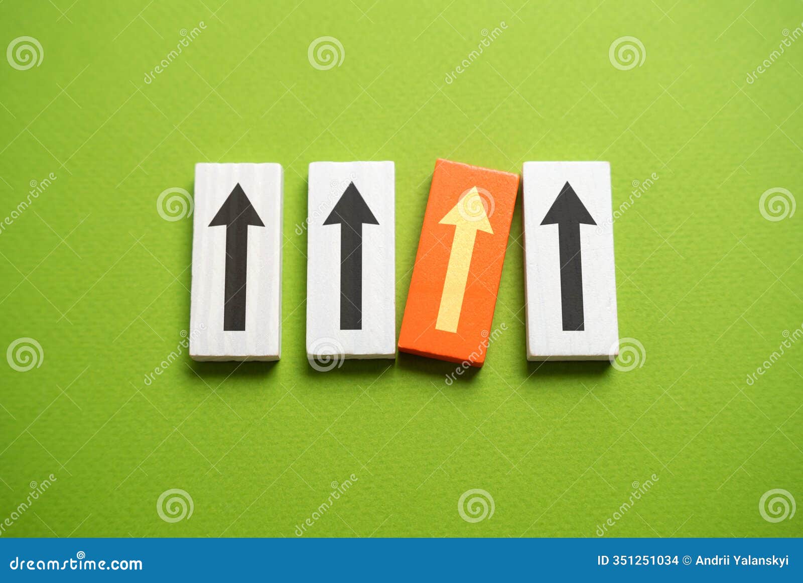 One Arrow is Skewed and Stands Out from the Group. Stock Photo - Image ...