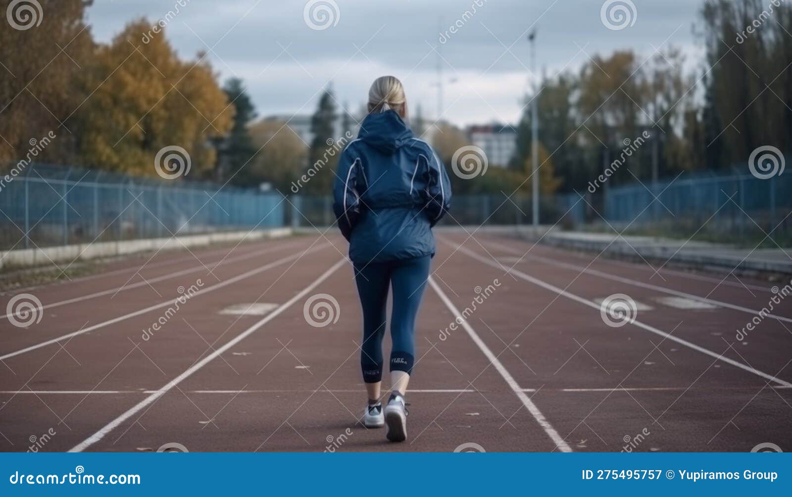 One Athletic Man Sprinting on Outdoor Track Generated by AI Stock ...