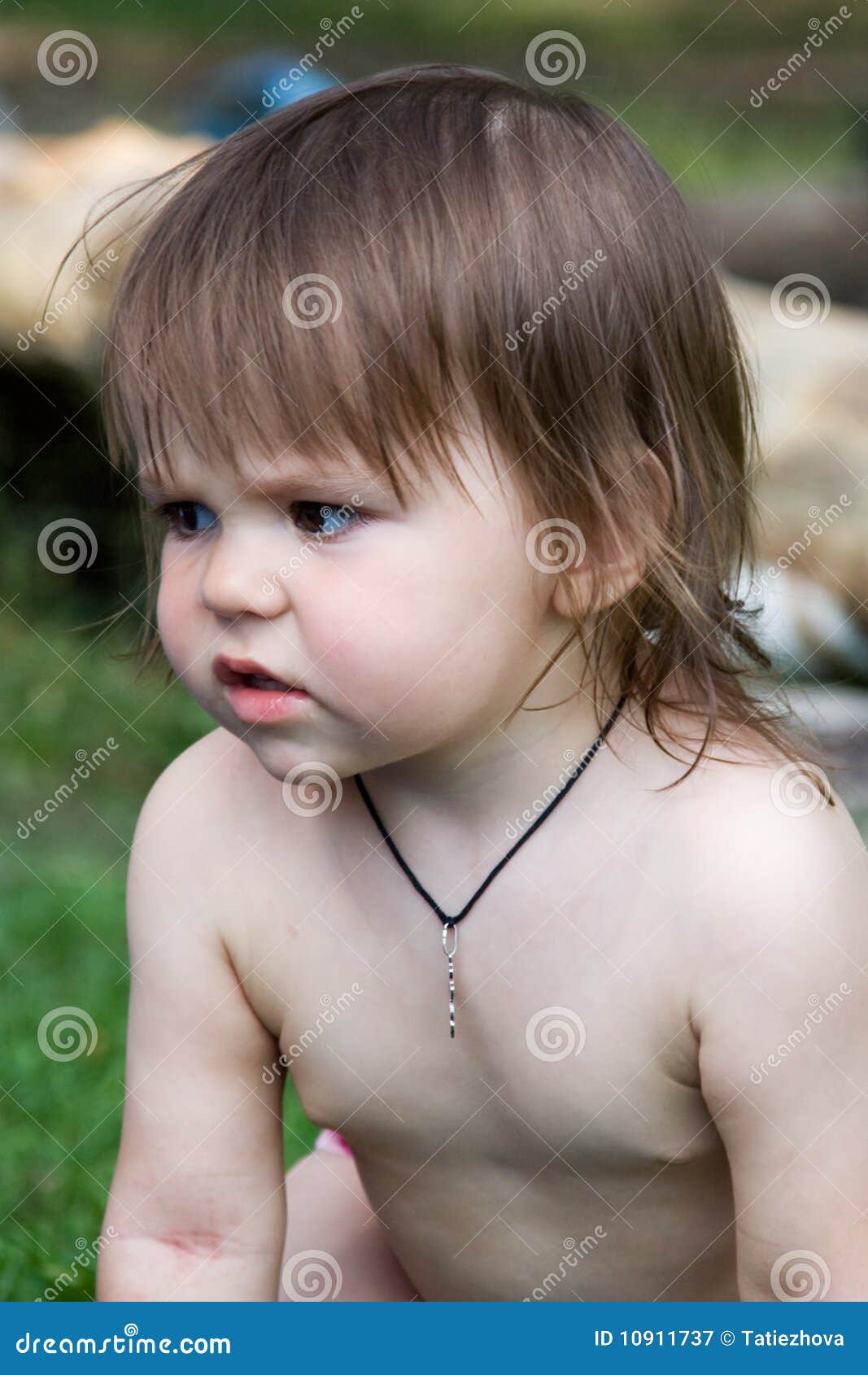 One Baby Girl stock image. Image of serious, nosy, expression - 10911737