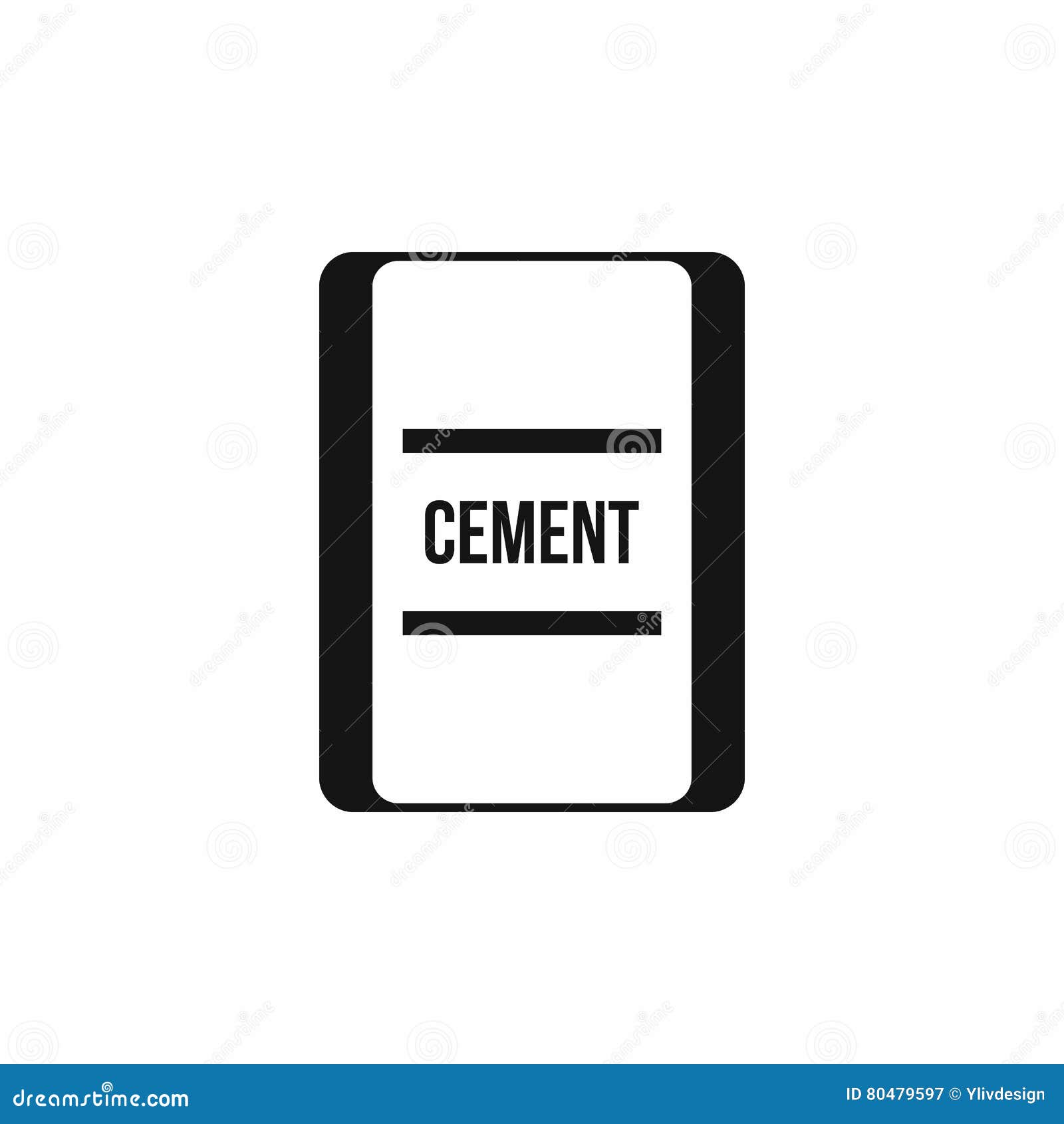One Bag of Cement Icon, Simple Style Stock Vector - Illustration of ...