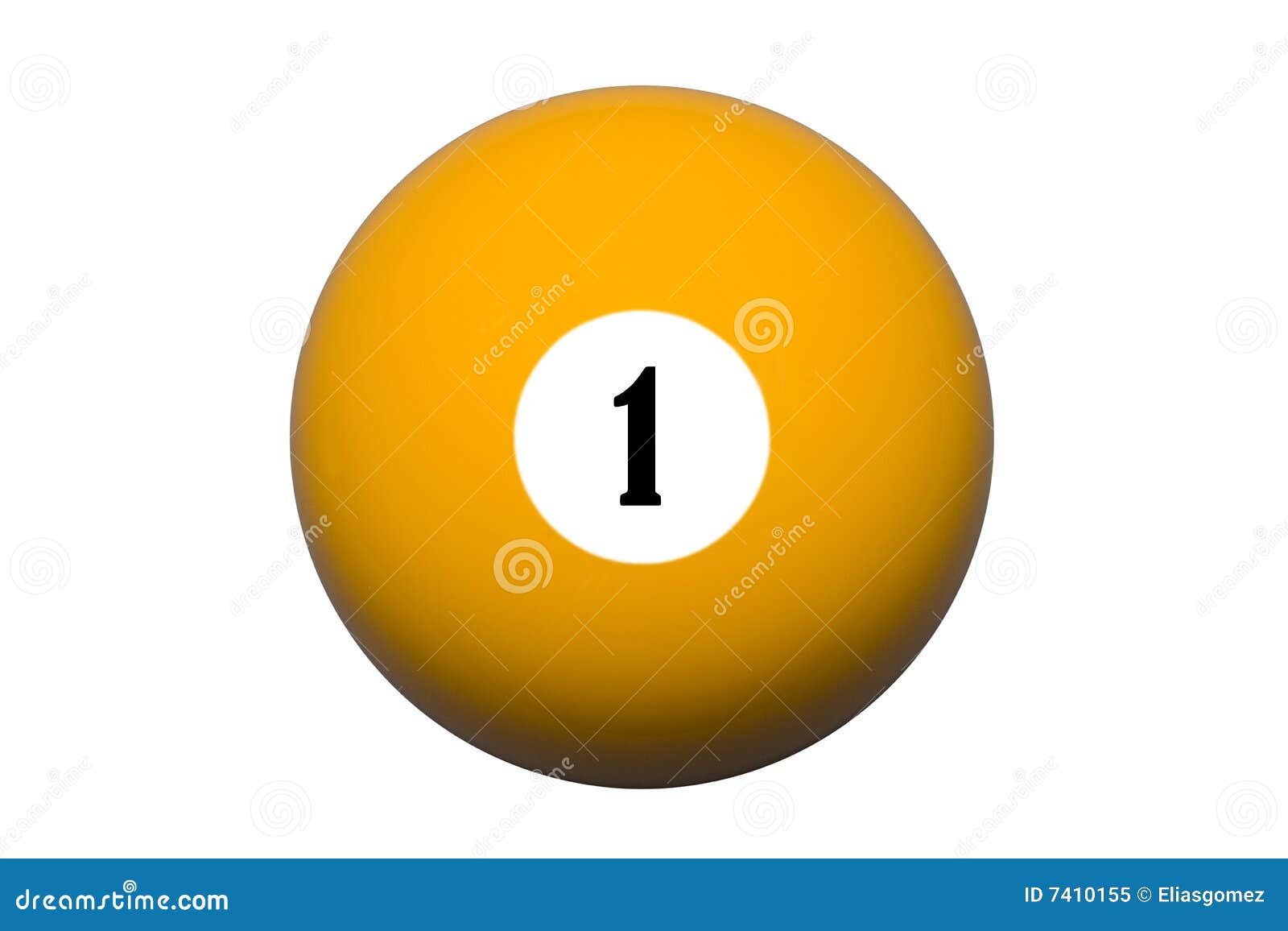 One Ball stock illustration. Illustration of hobby, billiard - 7410155