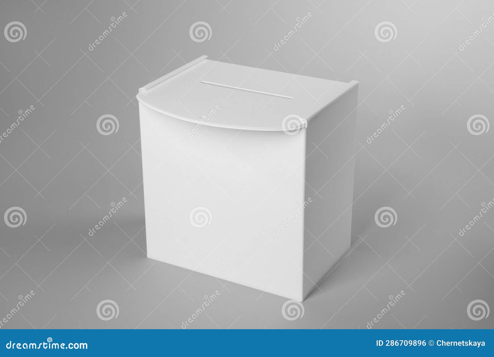 One Ballot Box on Light Grey Background. Election Time Stock Photo ...