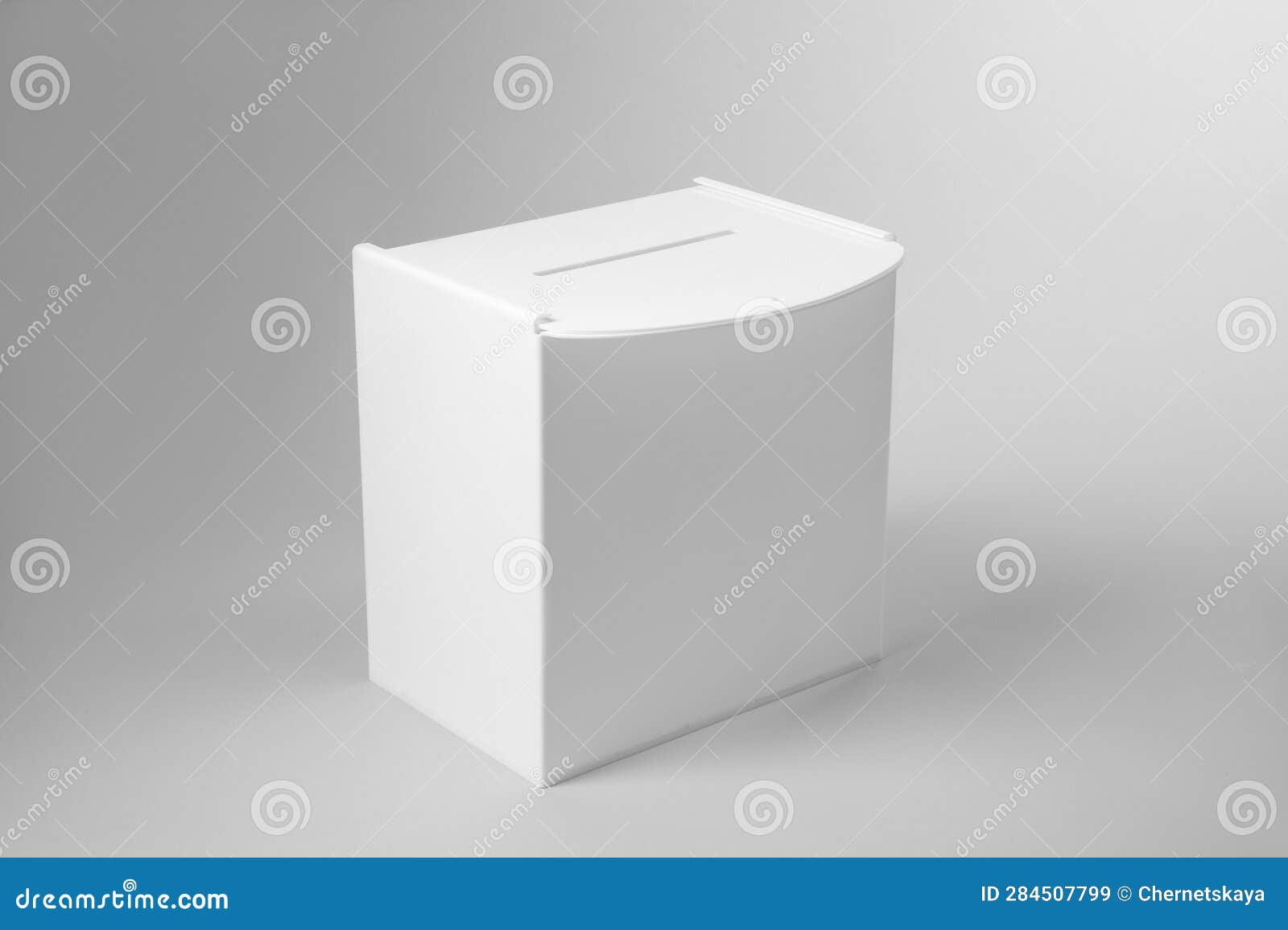 One Ballot Box on Light Grey Background. Election Time Stock Image ...