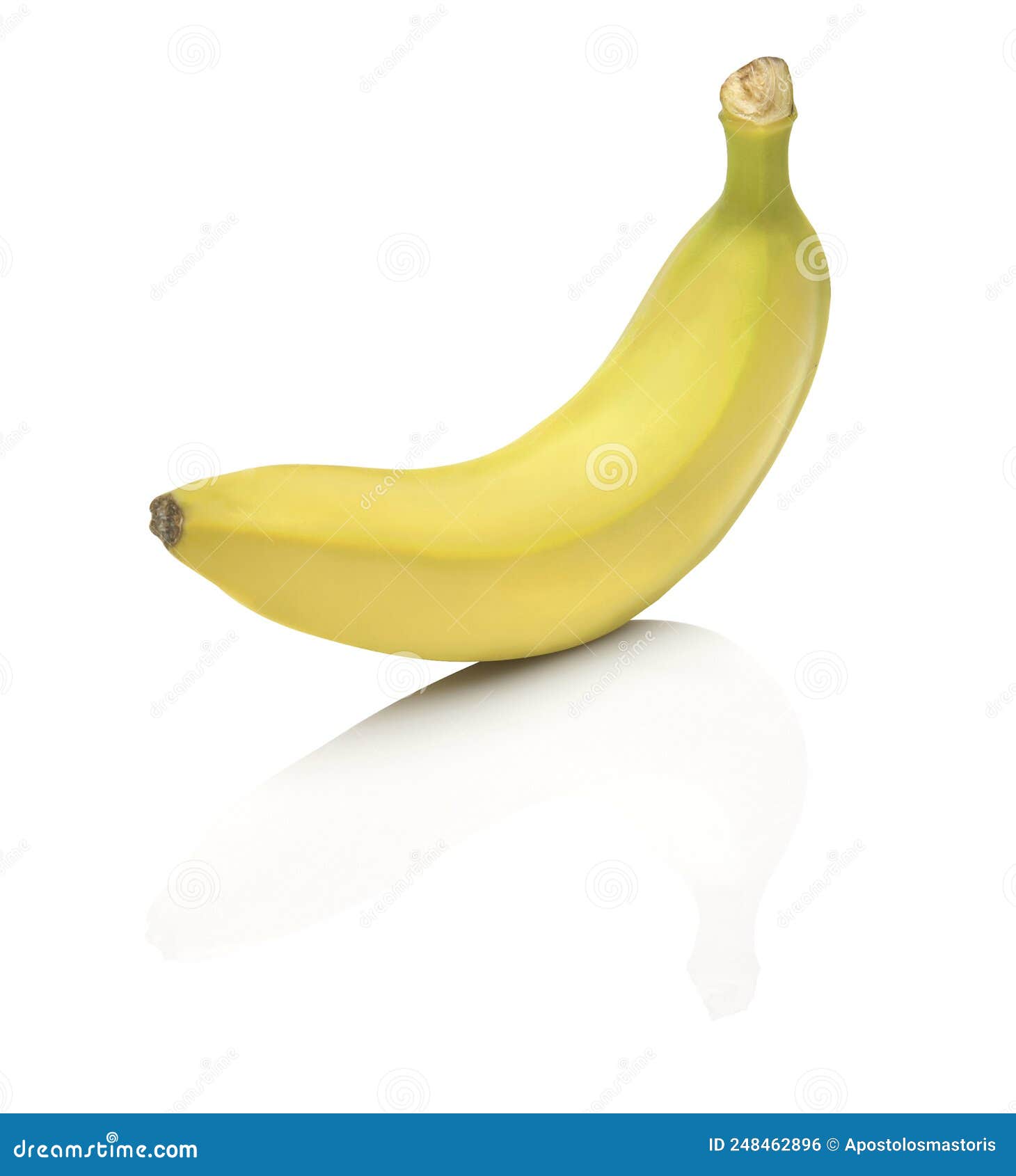 One banana on white stock photo. Image of studio, vitamin - 248462896