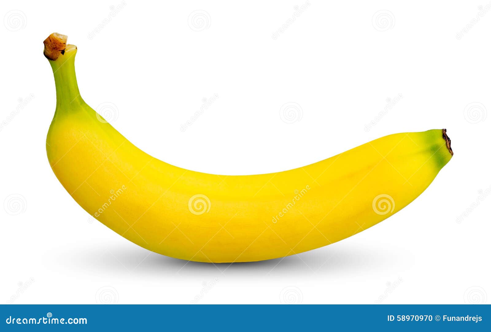 One Bananas Isolated on White Background Stock Photo - Image of fresh ...