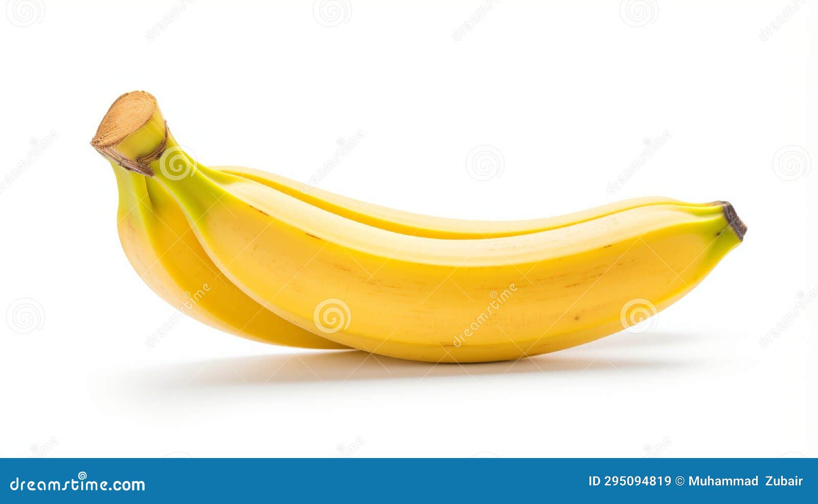 One Bananna Fruit Isolated on White. Stock Illustration - Illustration ...