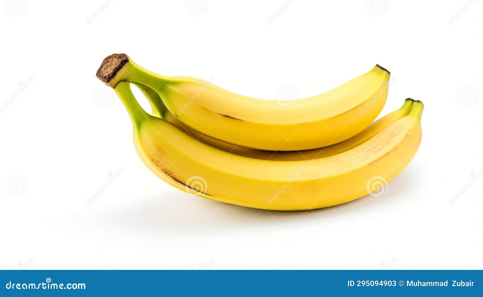 One Bananna Fruit Isolated on White. Stock Illustration - Illustration ...