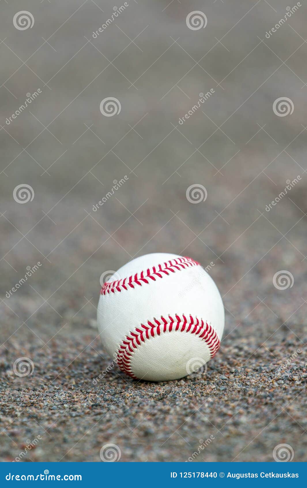 One Baseball on Infield of Sport Field Stock Photo - Image of home ...