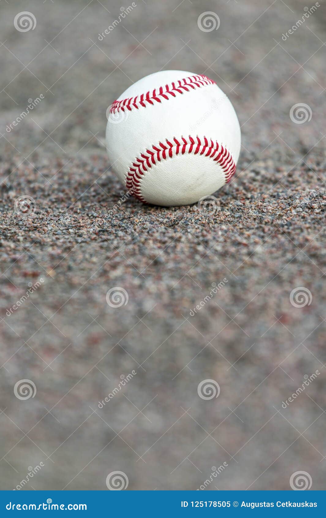 One Baseball on Infield of Sport Field Stock Image - Image of base ...