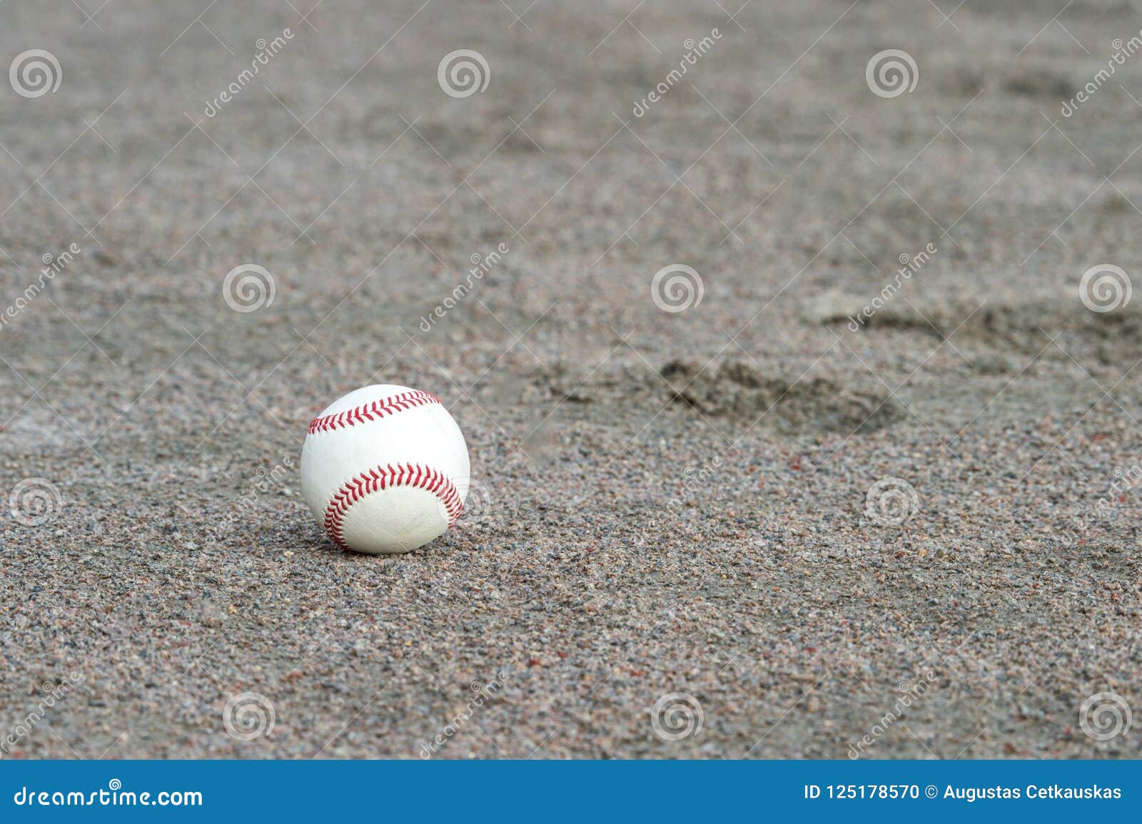 One Baseball on Infield of Sport Field Stock Photo - Image of pitching ...
