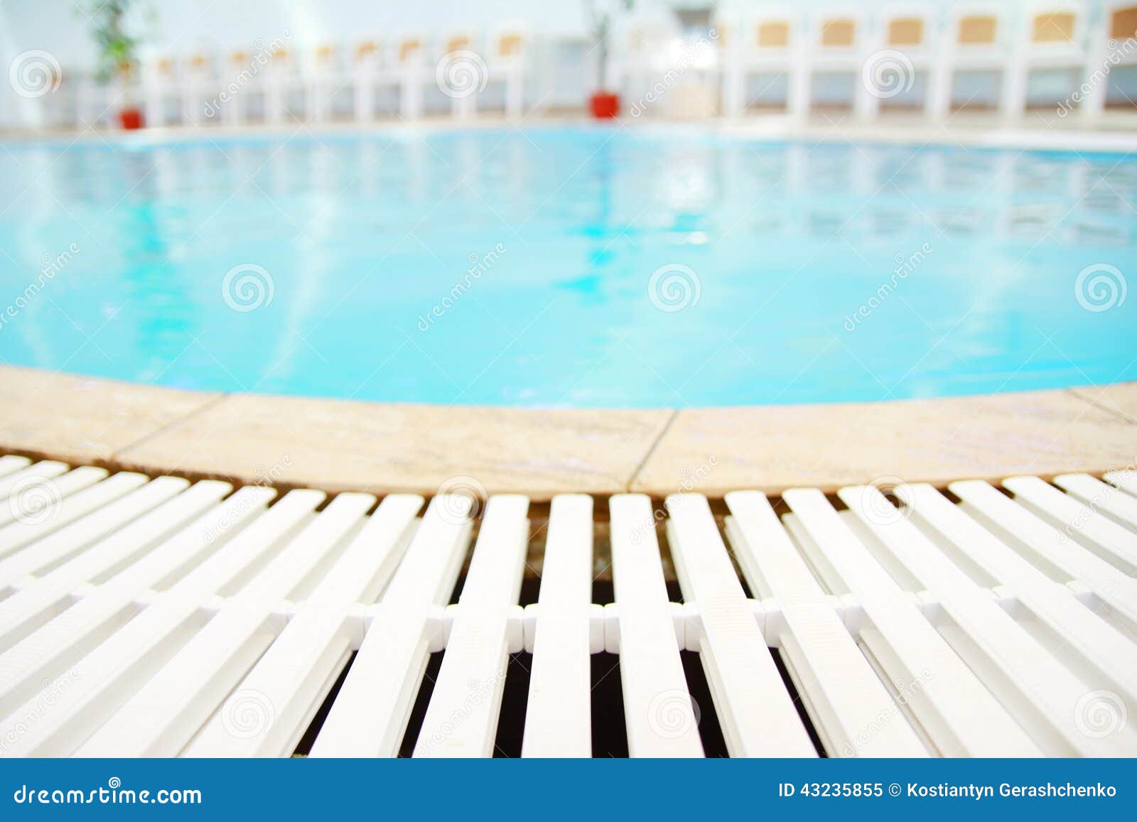 One Beautiful Blue Water Pool Stock Image - Image of relaxation ...