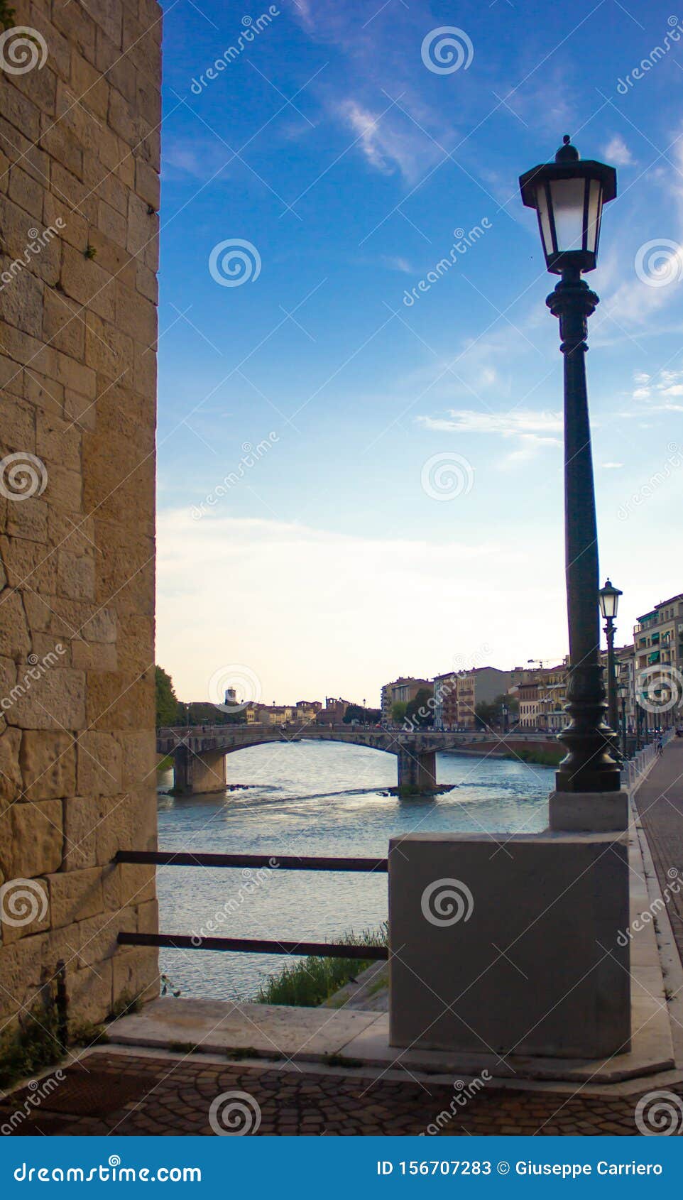 One of the Beautiful Verona Squares Full of Tourists. Stock Image ...
