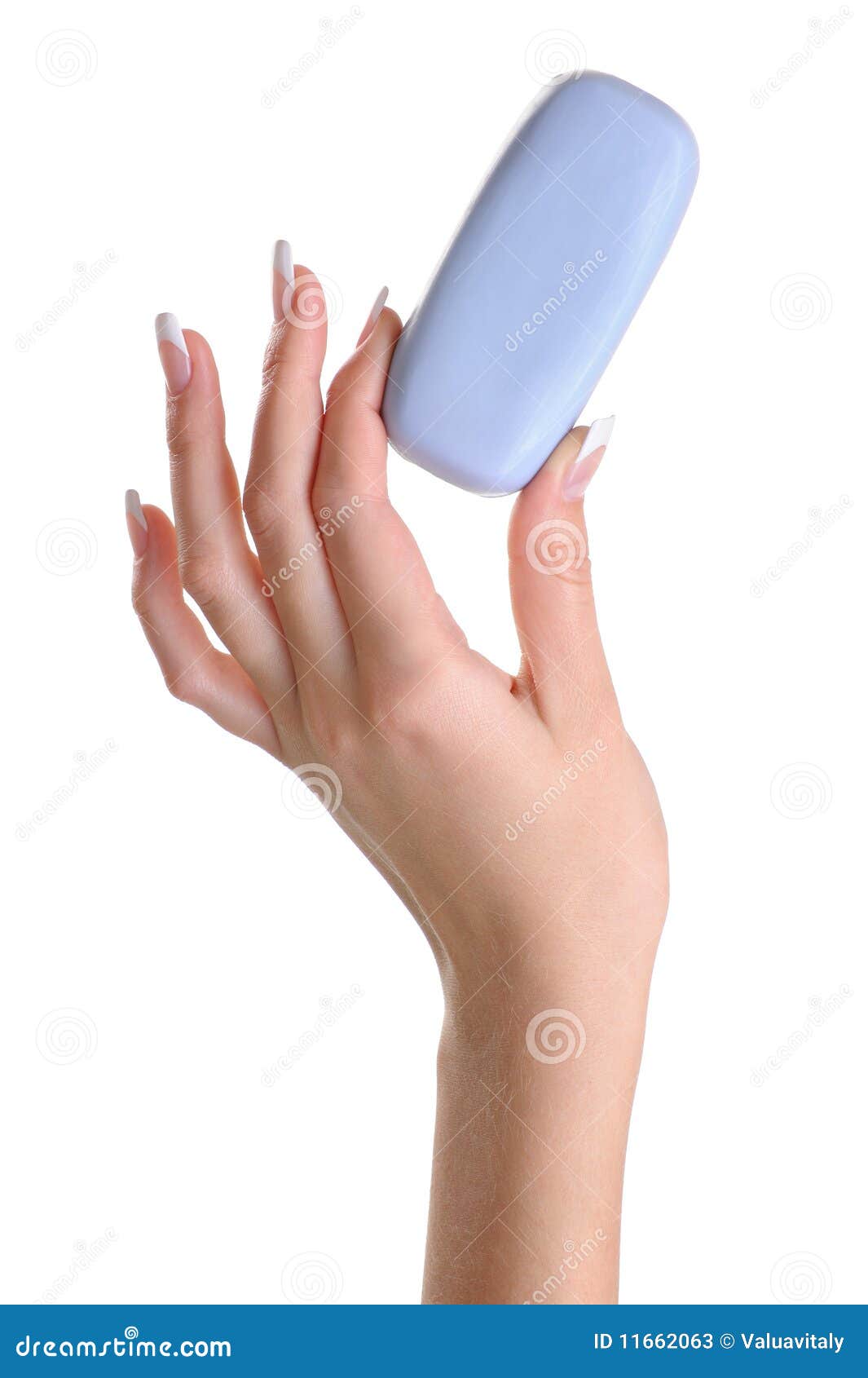 One Beauty Female Hand Hold the Soap Stock Image - Image of fingernails ...