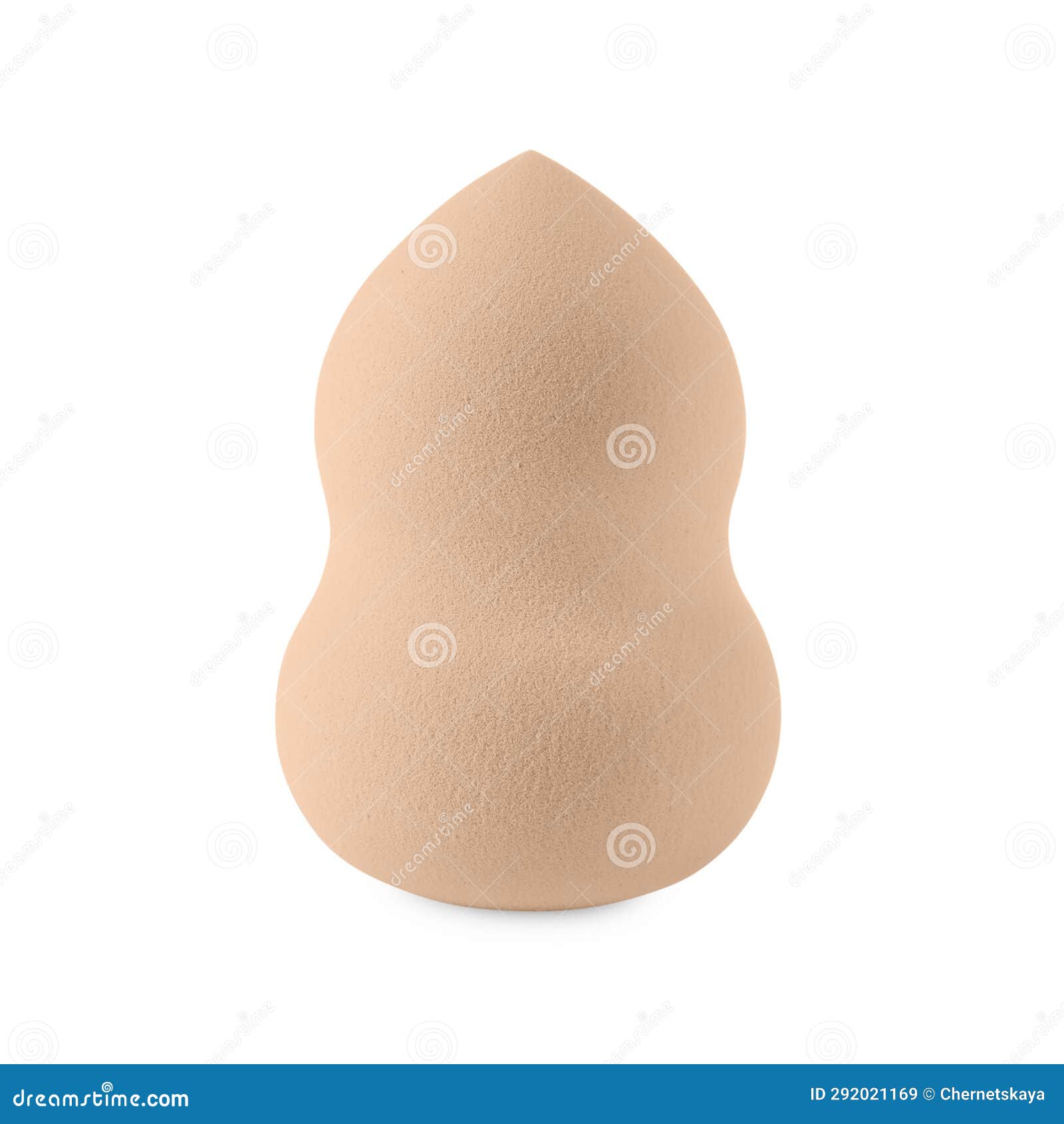 One Beige Makeup Sponge Isolated on White Stock Image - Image of design ...