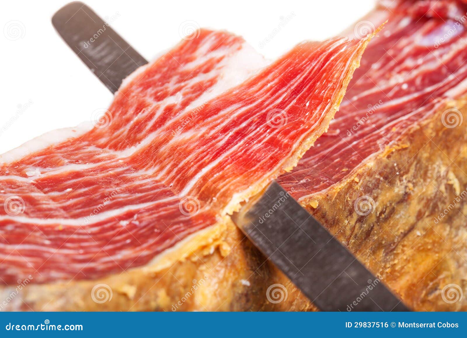 Slicing Spanish Jamon Iberico Stock Photo - Image of jamon, gourmet ...