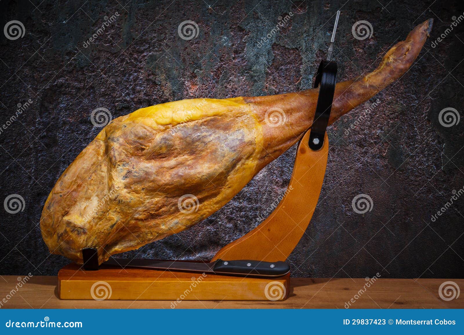Full Leg of Spanish Jamon Iberico Stock Image - Image of meat, snack ...