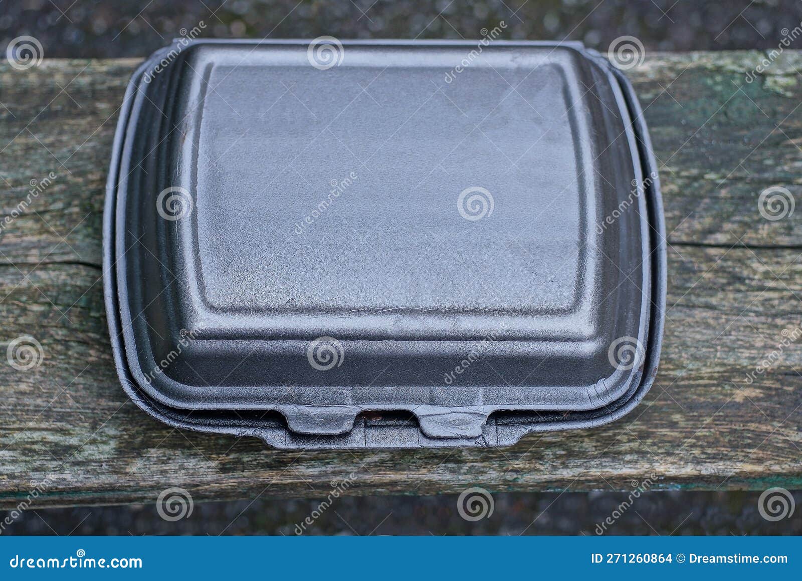 One Big Closed Black Plastic Food Box Stock Photo - Image of plastic ...