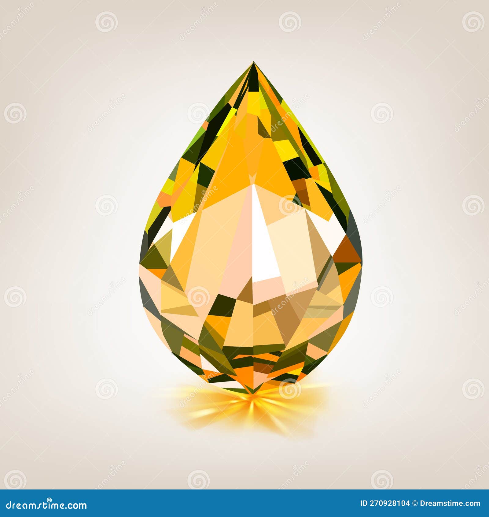 One big crystal drop stock vector. Illustration of single - 270928104
