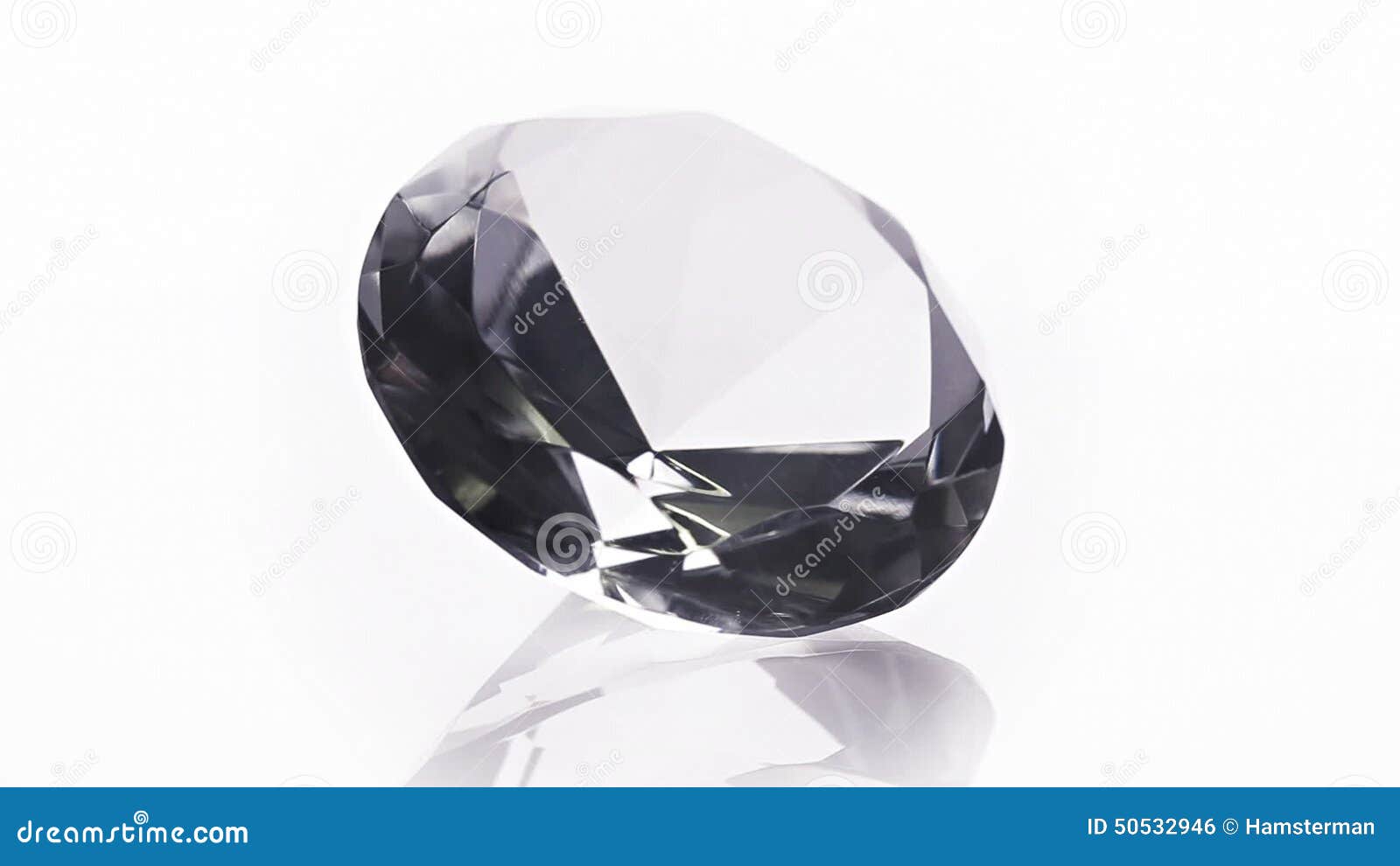 One Big Diamond Stone Rotating Over White Stock Footage - Video of ...