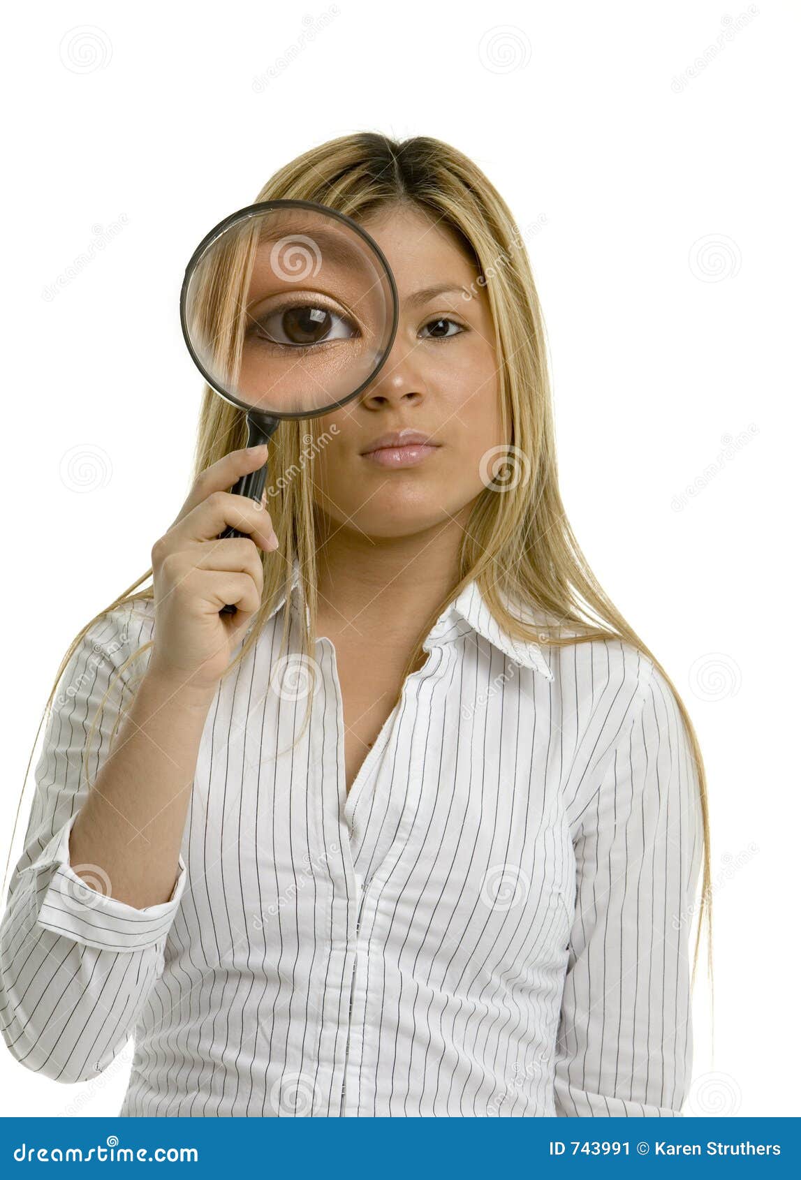 One big eye stock image. Image of blond, manager, diversity - 743991