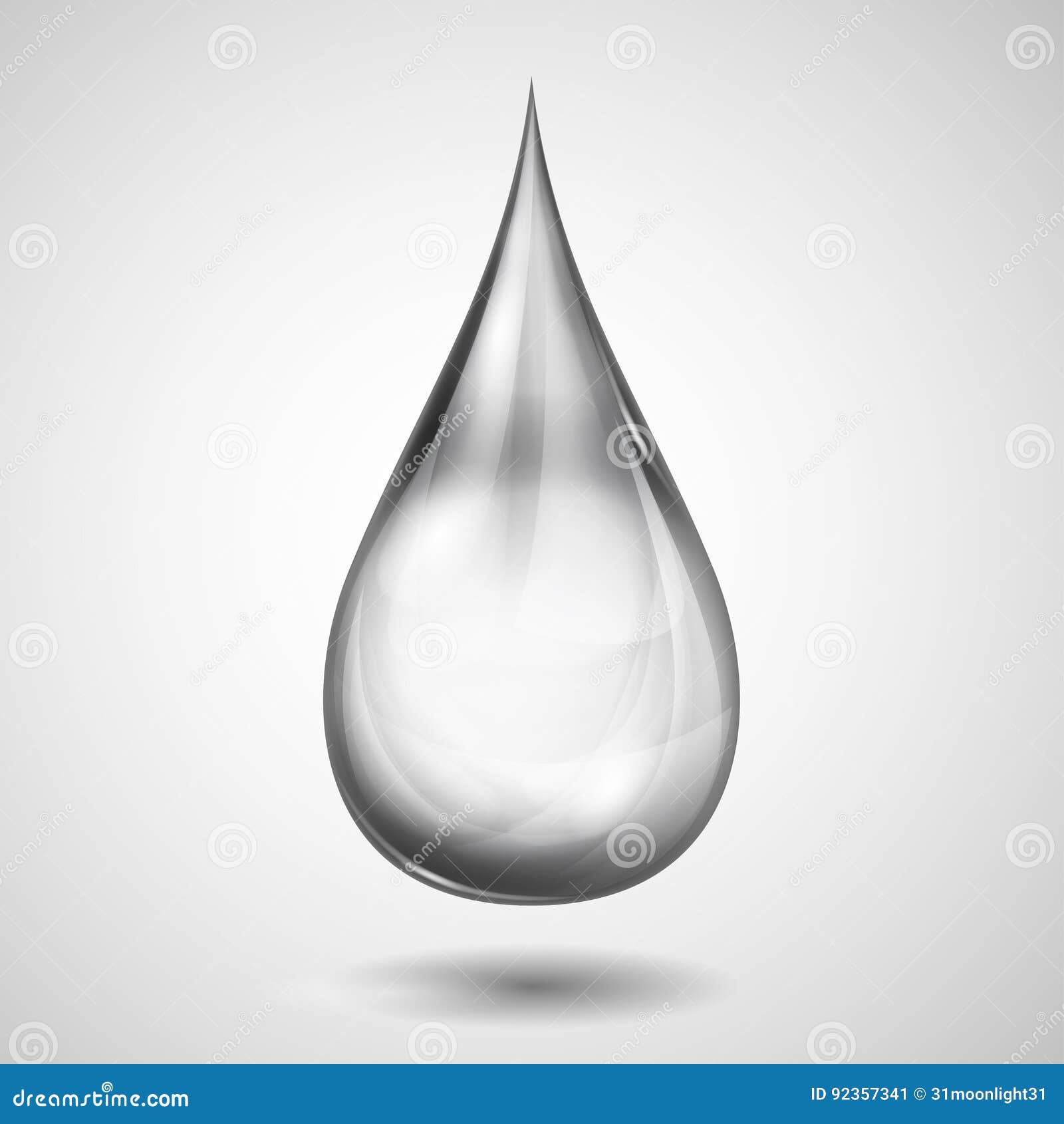 One big gray drop stock vector. Illustration of droplet - 92357341