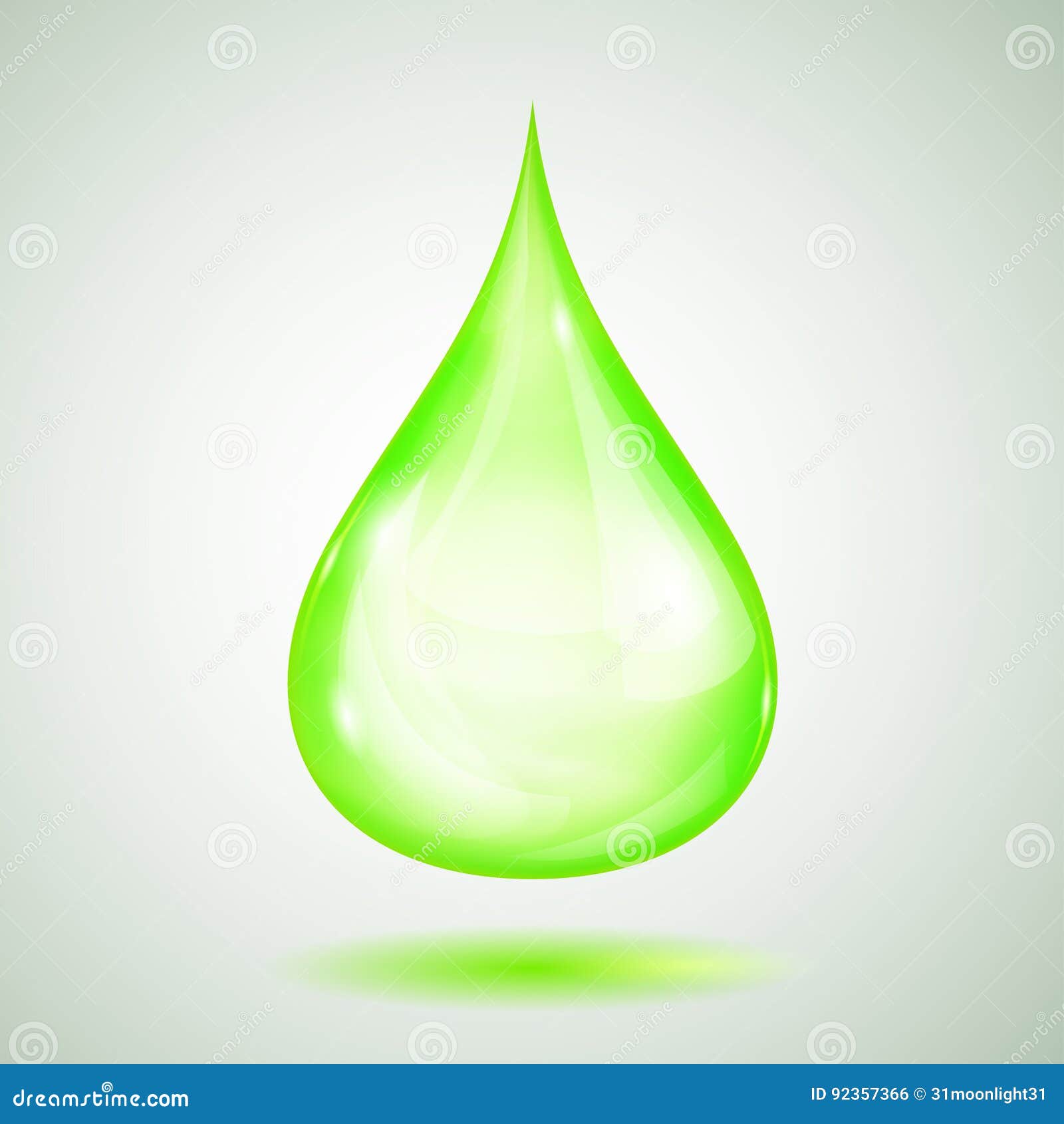 One big green drop stock vector. Illustration of drop - 92357366