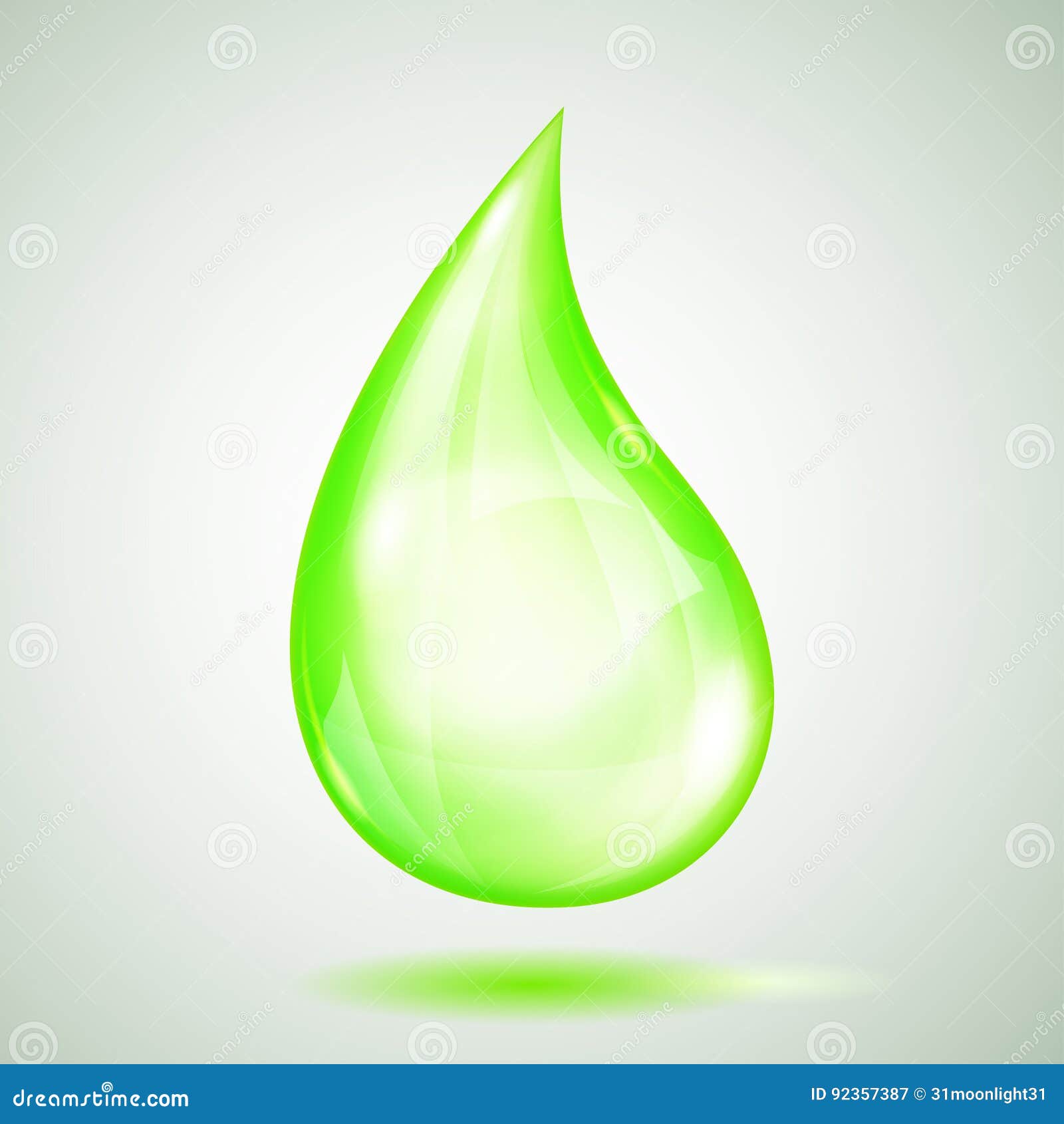 One big green drop stock vector. Illustration of elements - 92357387