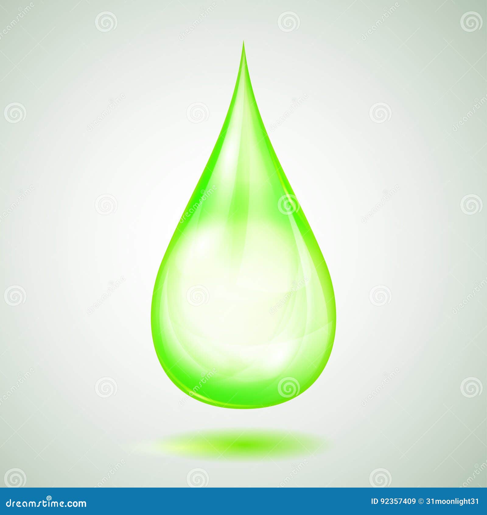 One big green drop stock vector. Illustration of design - 92357409