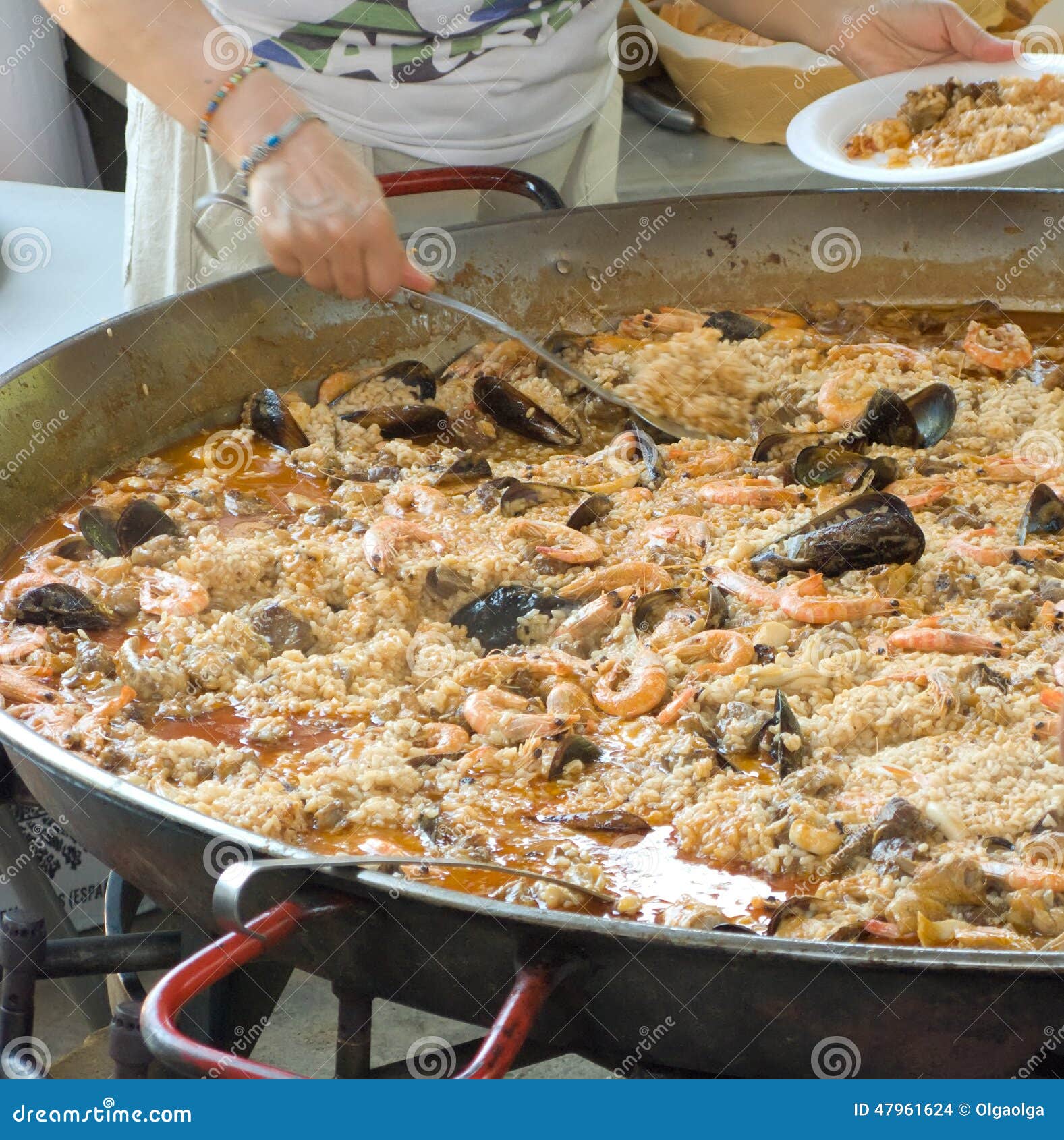 One big paella stock photo. Image of squid, typical, gourmet - 47961624