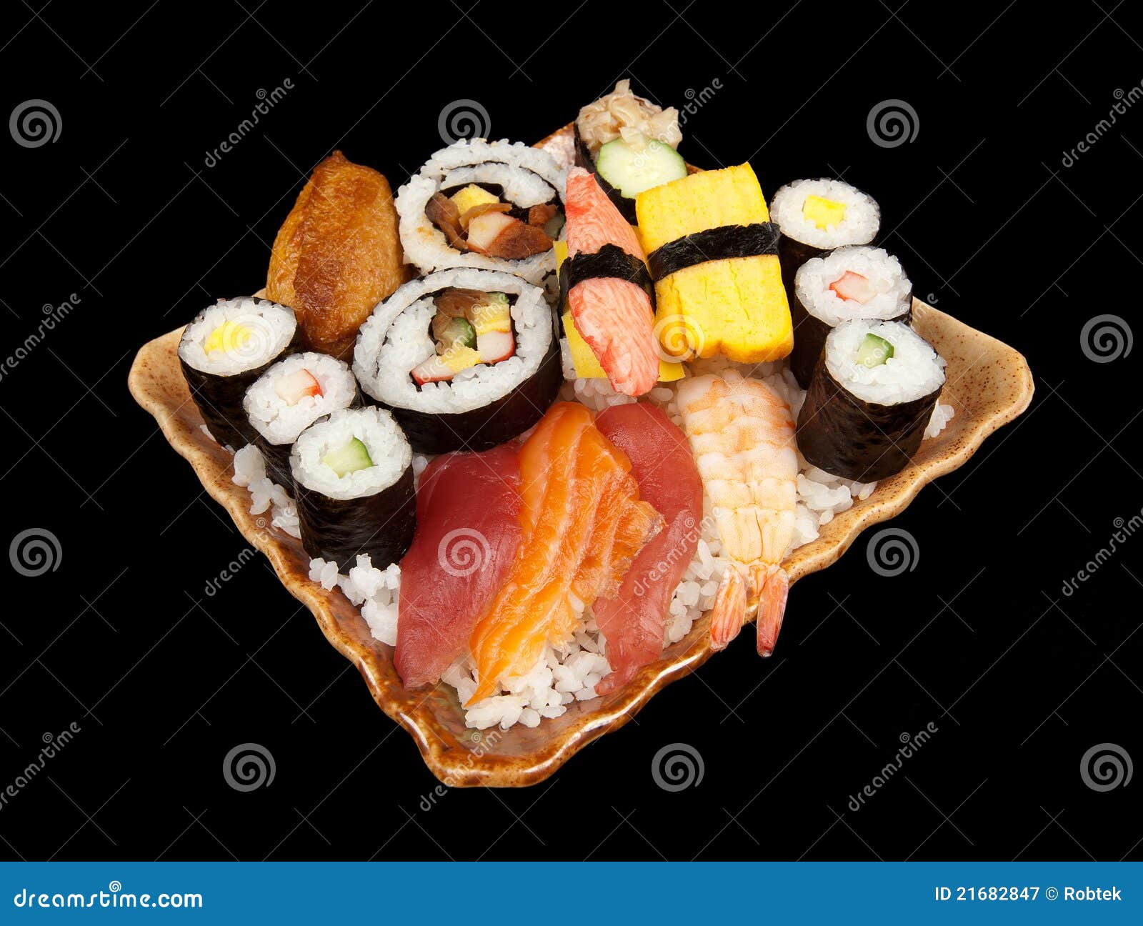 One Big Pile of Sushi stock image. Image of seafood, plate - 21682847