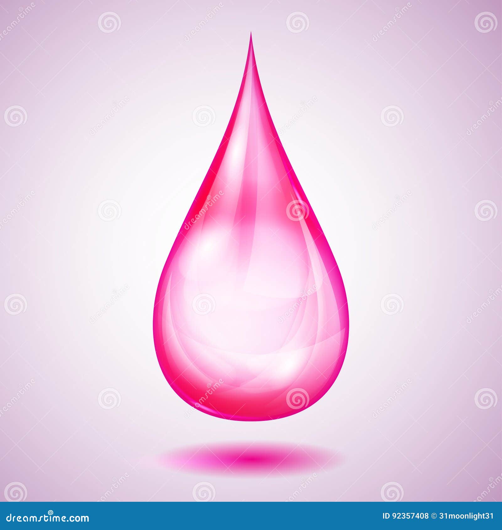 One big pink drop stock vector. Illustration of blood - 92357408