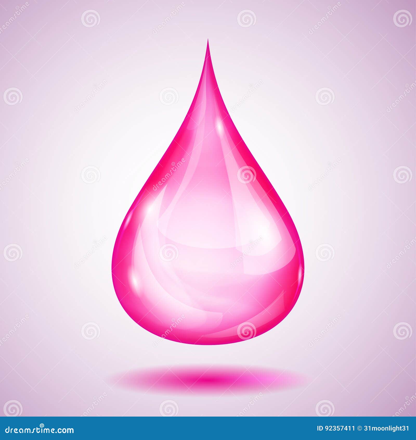 One big pink drop stock vector. Illustration of pink - 92357411