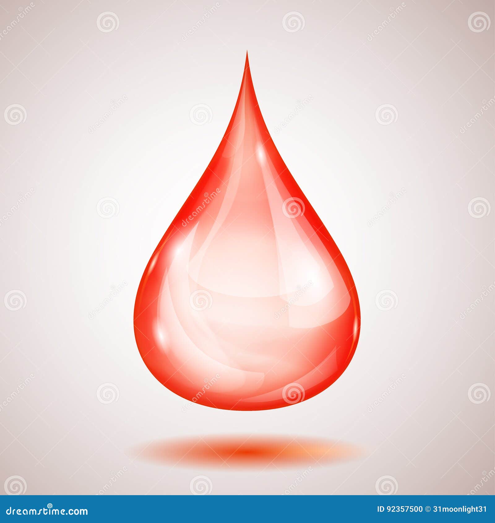 One big red drop stock vector. Illustration of elements - 92357500