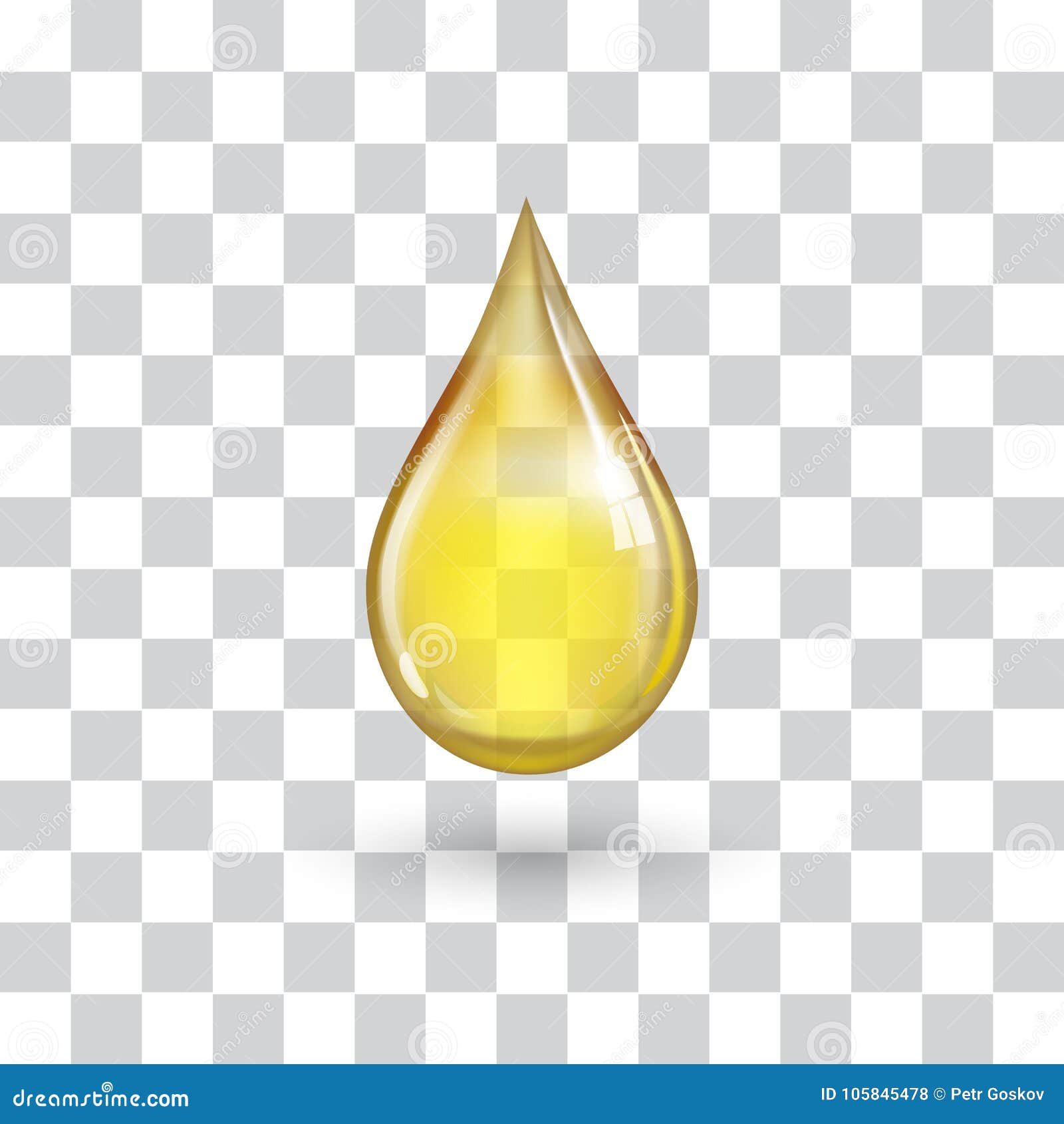 One big yellow drop stock vector. Illustration of symbol - 105845478