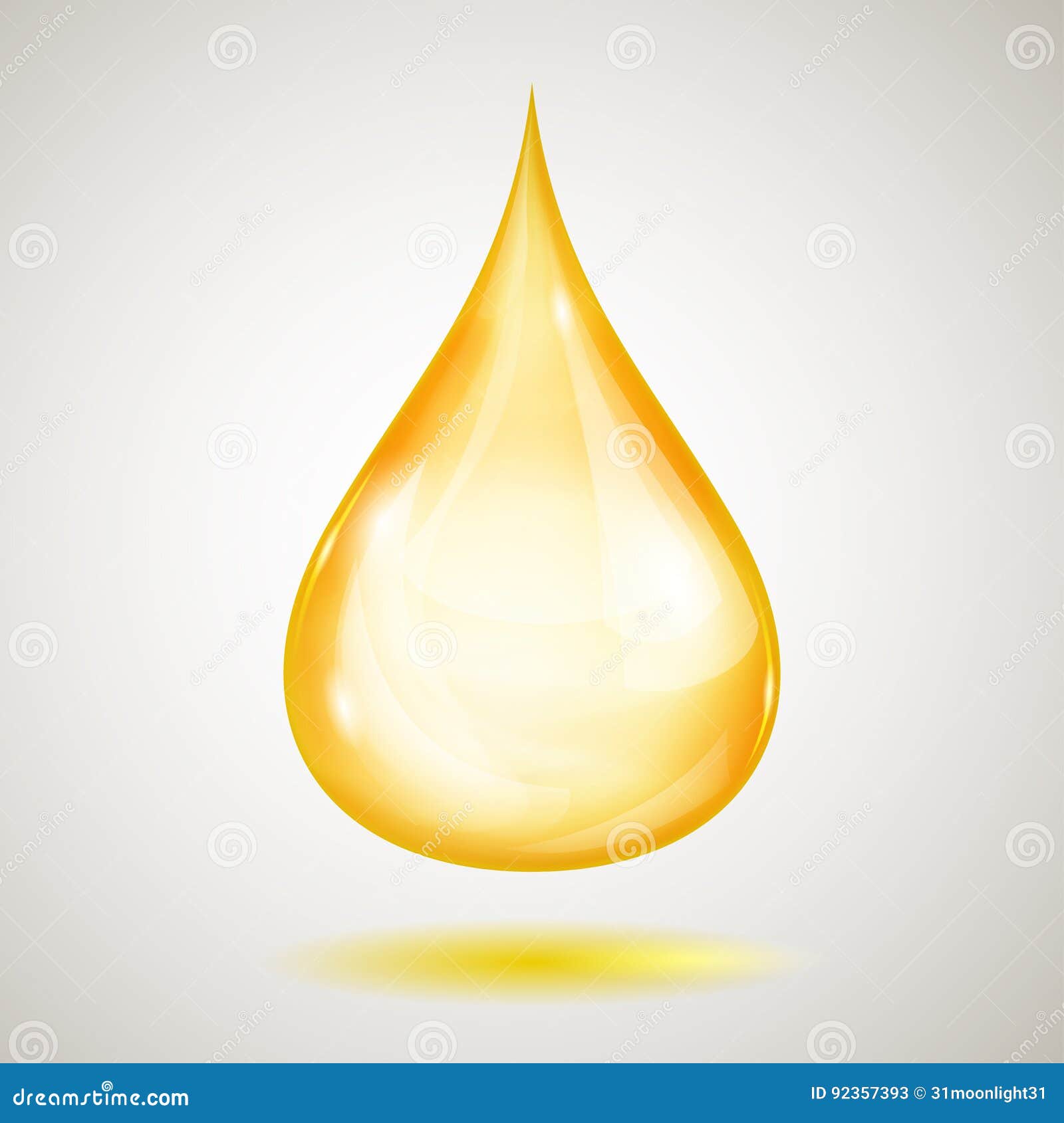 One big yellow drop stock vector. Illustration of drop - 92357393