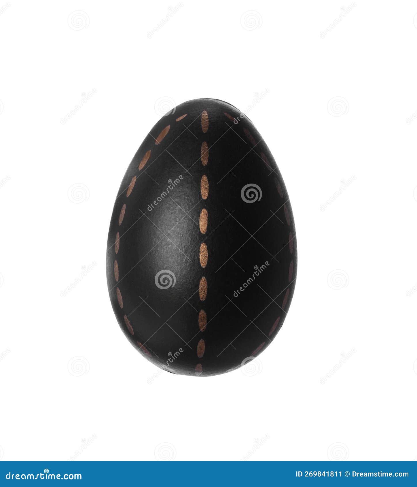 One Black Easter Egg Isolated on White Stock Image - Image of chicken ...