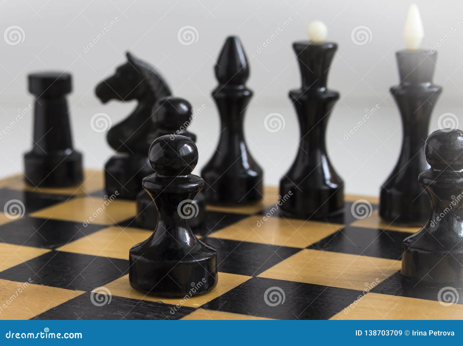 One Pawn in Front of Chess Pieces Stock Image - Image of pawn, enemy ...