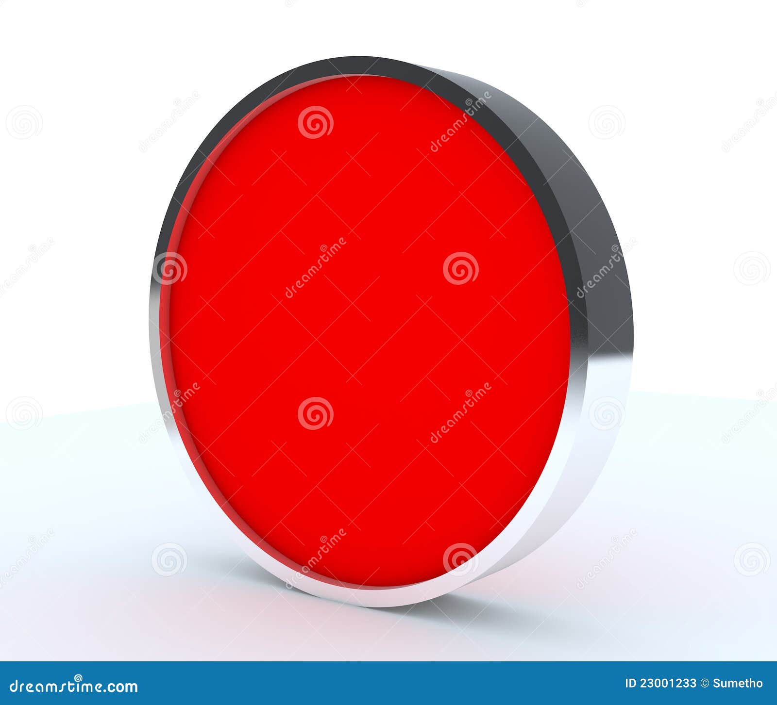One Blank Red Rounded Box Display Stock Illustration - Illustration of ...