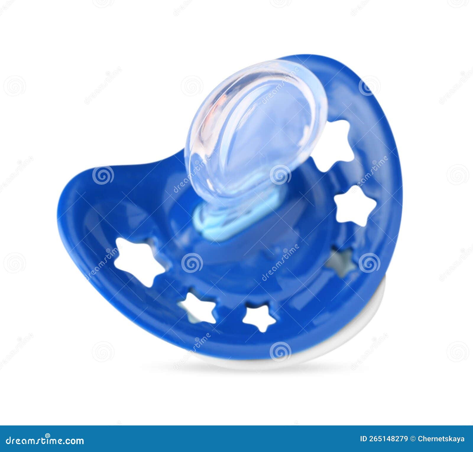 One Blue Baby Pacifier Isolated on White Stock Image - Image of newborn ...