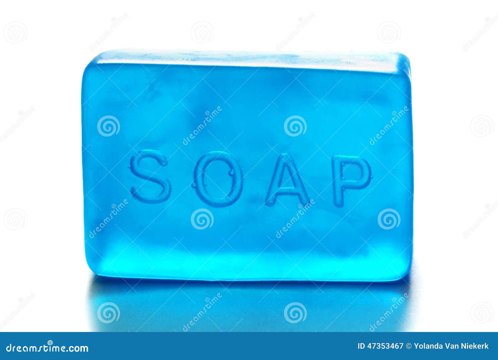 One Blue Bar of Soap stock image. Image of object, hotel - 47353467