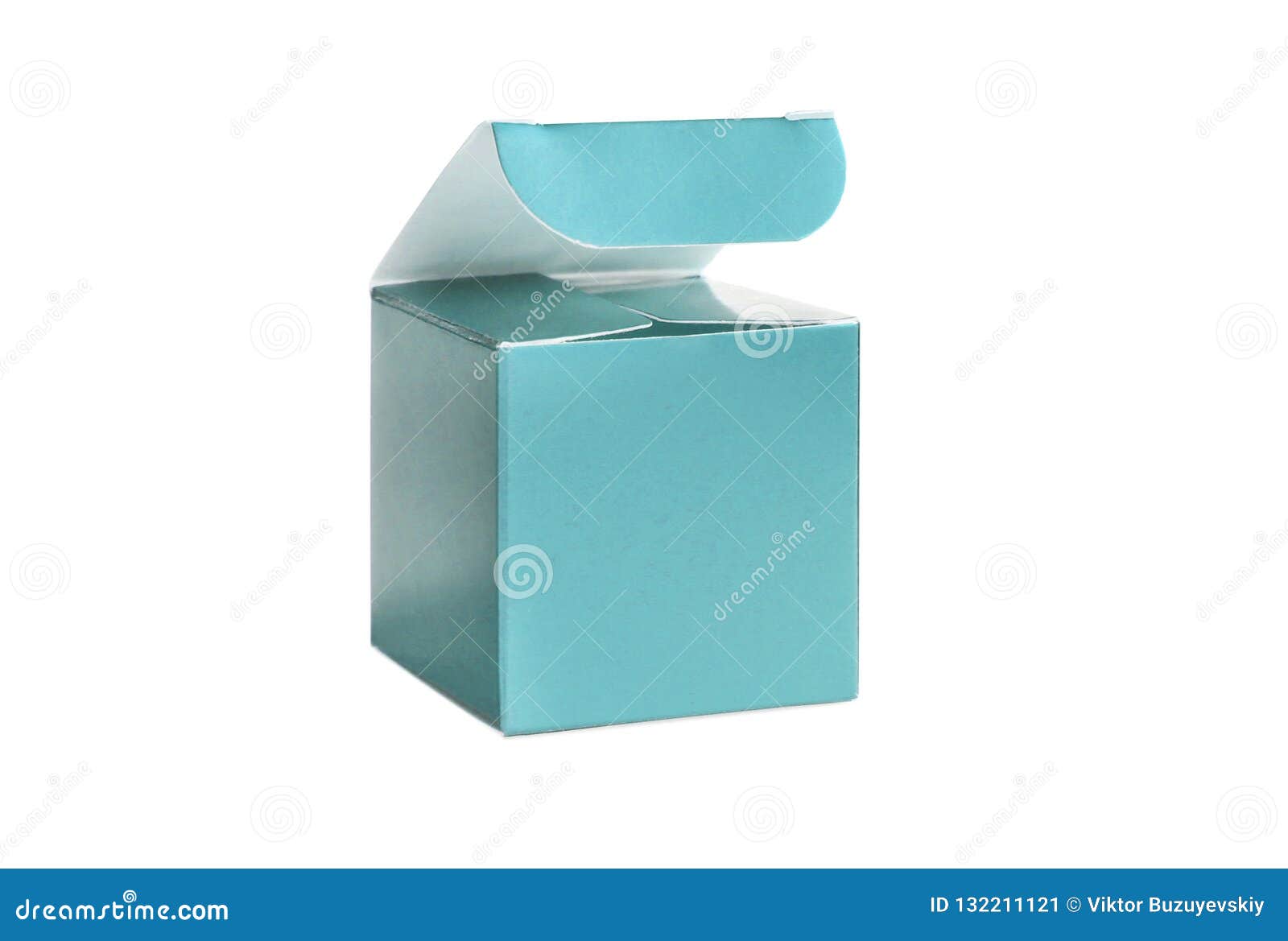 One blue box stock image. Image of shipping, isolated - 132211121