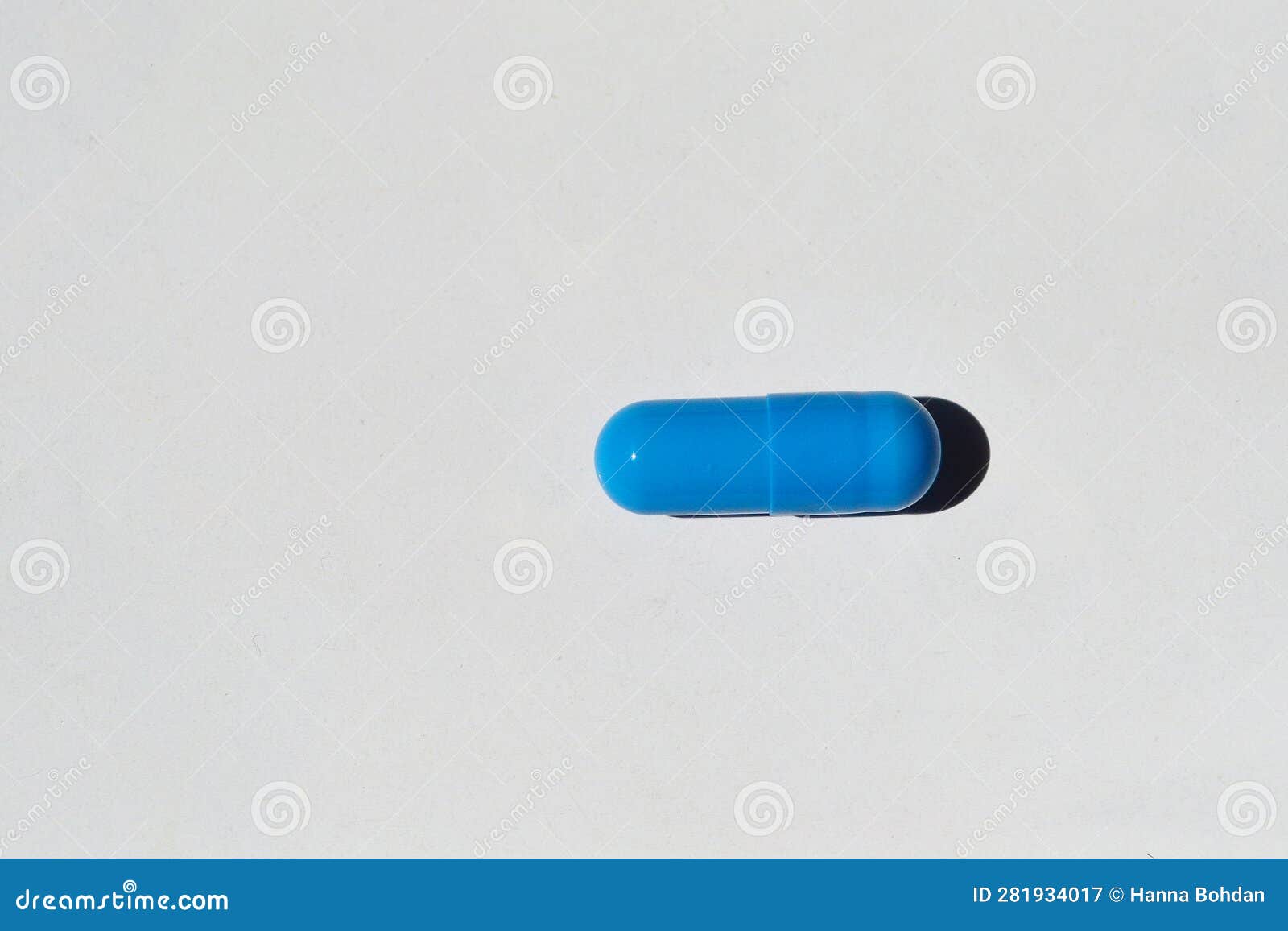 One Blue Pill Lying on a White Background Stock Image - Image of violet ...
