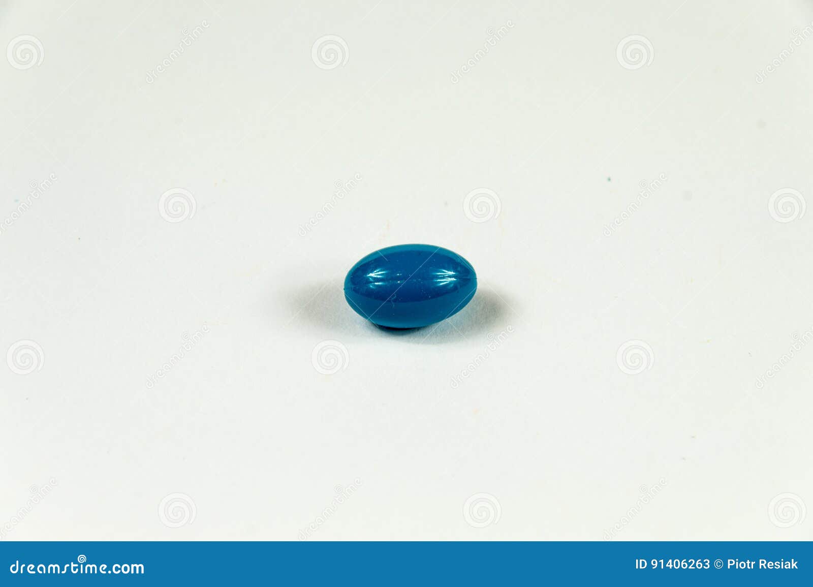 One Blue Soft Gelatine Capsule. Stock Image - Image of blue, pills ...