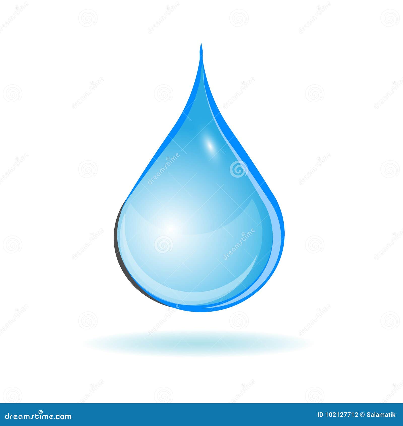 Water Drops White Background