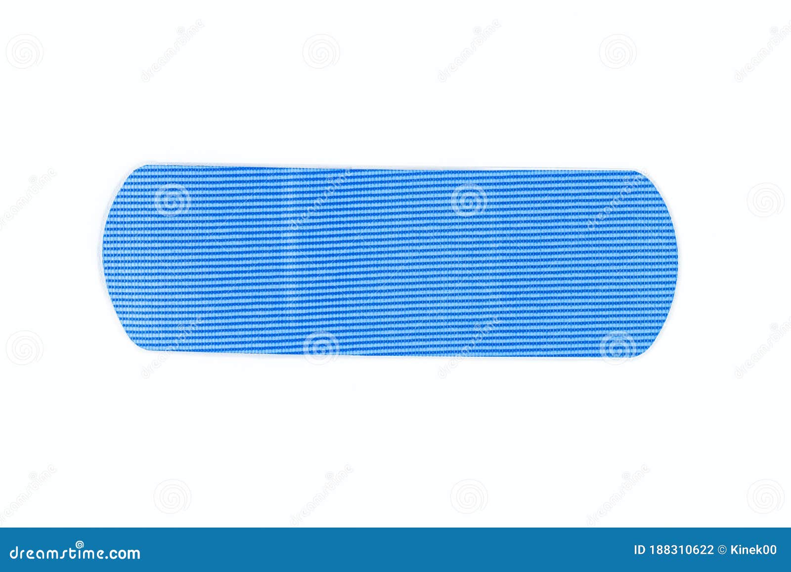 One Blue Wound Patches Detectable in a Metal Detector, Isolated on a ...