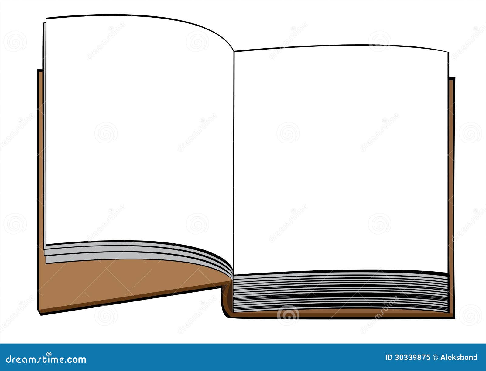 One book isolated on white stock vector. Illustration of drawing - 30339875