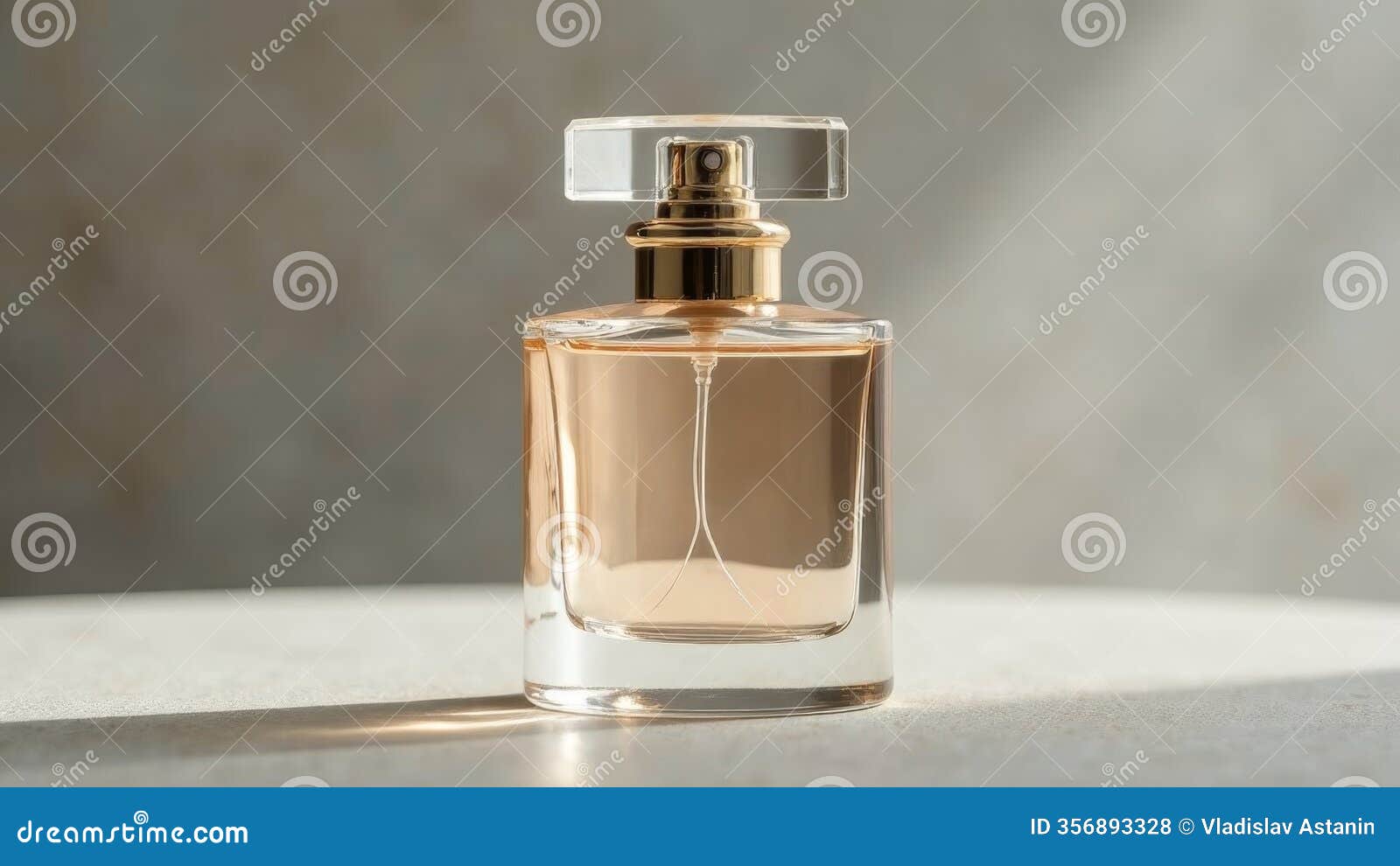 One Bottle of Perfume with Falling Glare of Light Stock Photo - Image ...